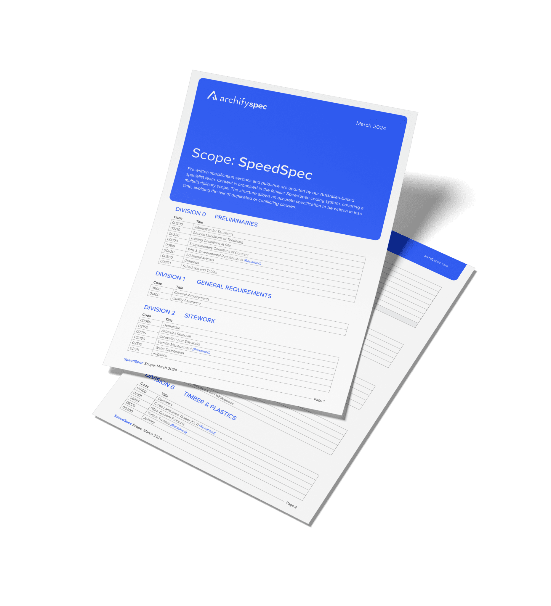 ArchifySpec Scope & Content: Updated Standards & Building Codes